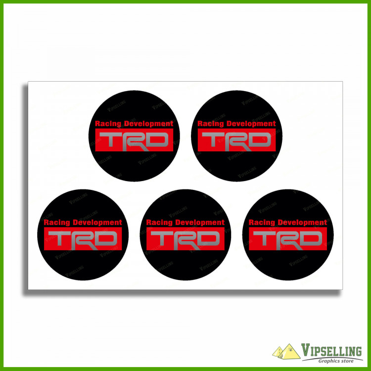 TRD Toyota Racing Development Wheel Center Cap Decals Stickers Logo ...