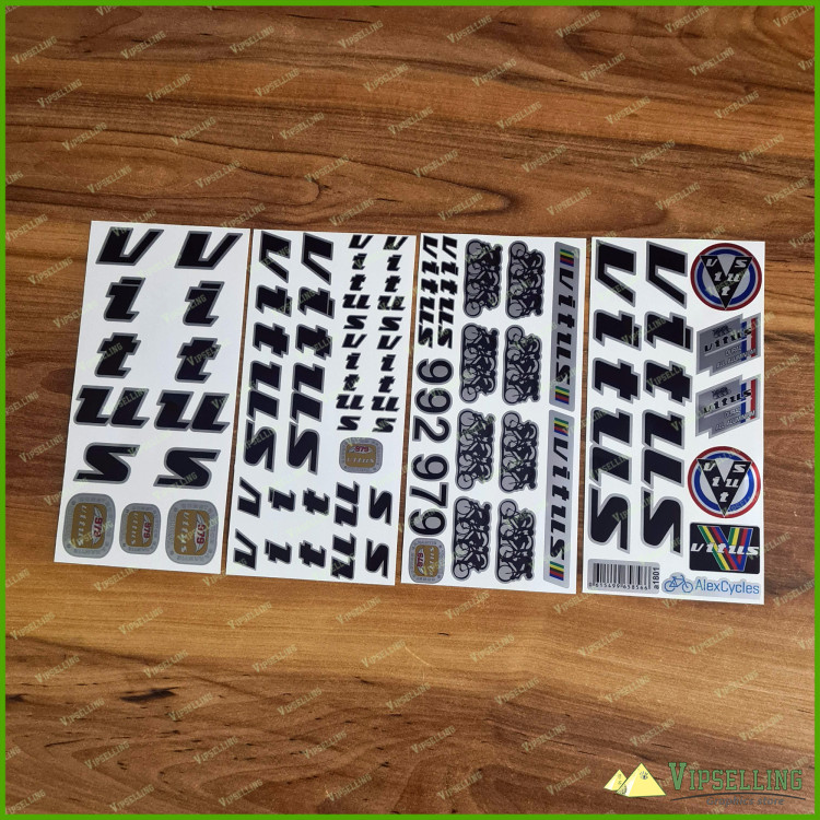 Restoration Decals Kit for Black VITUS 979 and 992 Frame Fork Stickers ...