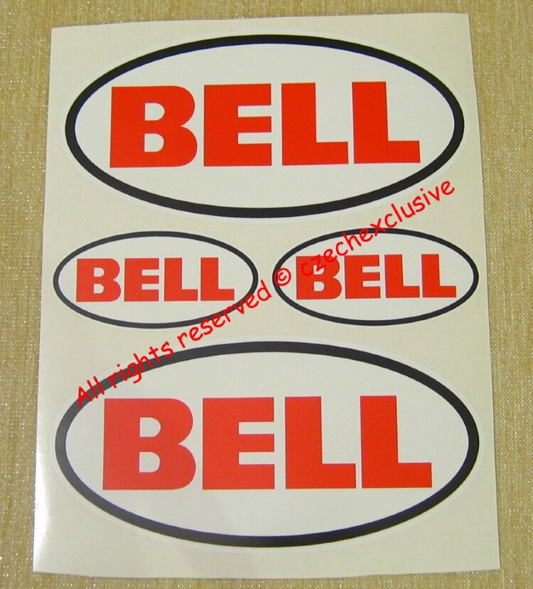 Bell Sponsorship Racing Rally Classic Car Bike Helmet 4x4 Decals Stickers