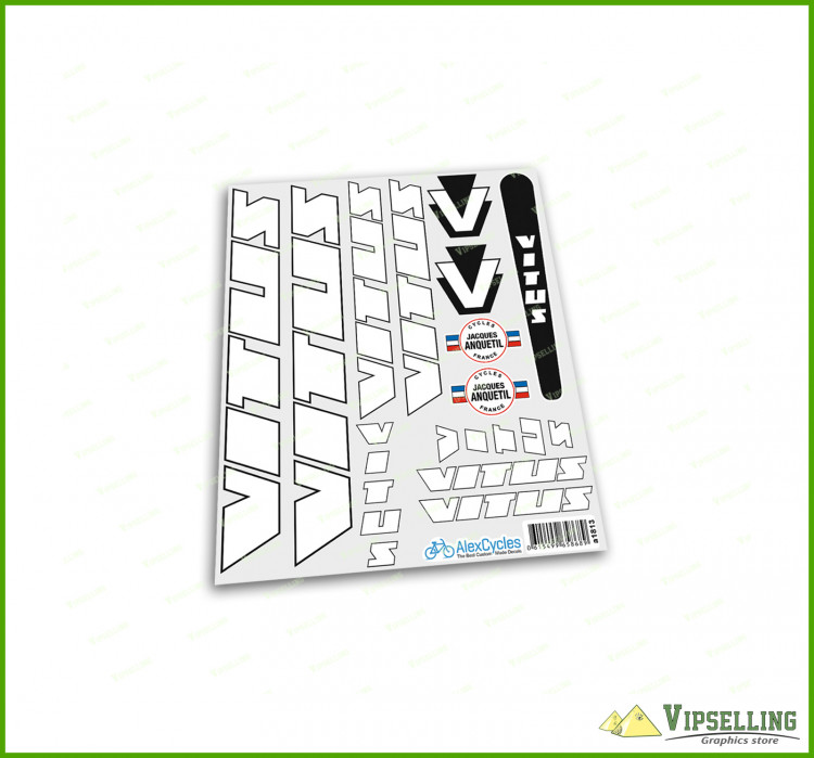 VITUS Jacques Anquetil France Cycle White Decals Stickers for Re-sprays ...