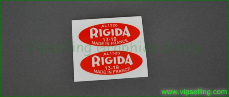 Vintage RIGIDA 13-19 AL1320 Made in France Rim Decals Stickers ...