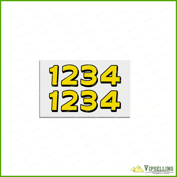 John Deere Style Numbers 1 2 3 4 Decals Stickers Set | vipselling.com