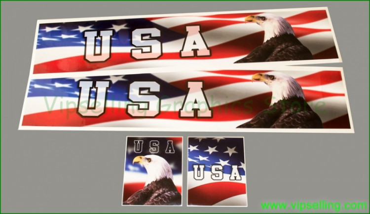 Tamiya 14th 1/14 Scale Truck Reefer Box Trailer USA Flag Decals ...