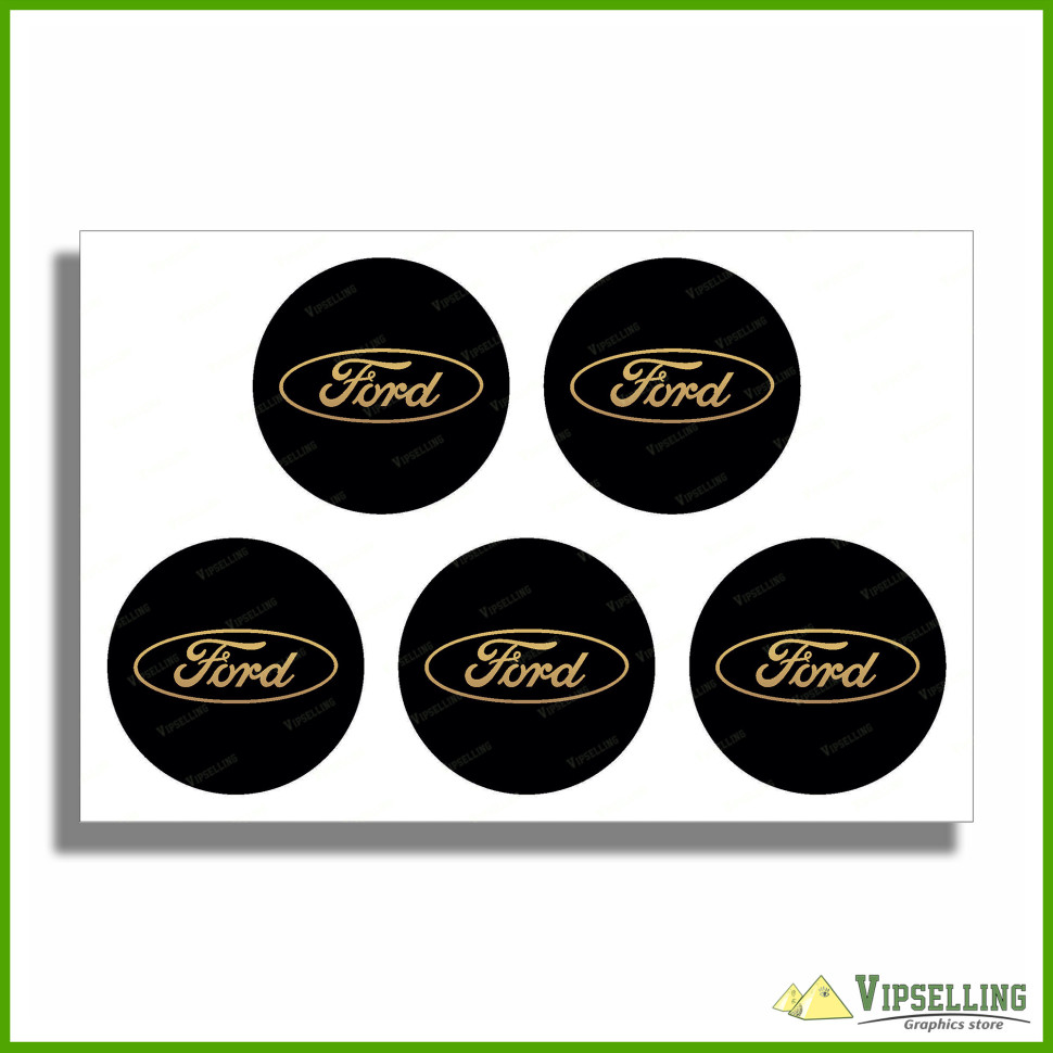 Ford Logo Mustang Horse Wheel Center Cap Laminated Decals Stickers Set ...