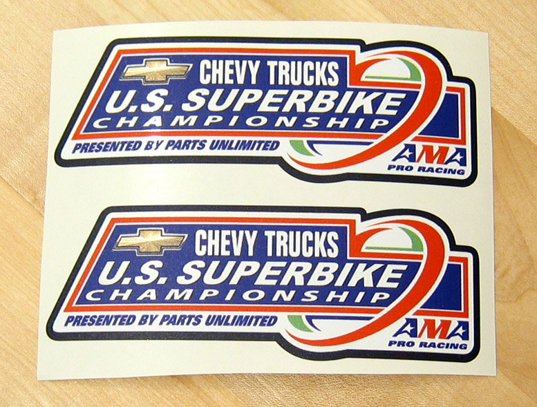 Chevy Trucks Superbike Championship AMA Pro Racing Decals