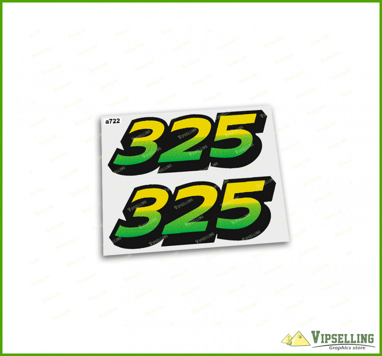 New Lower Hood Set of 2 Decals Replaces M135982 Fits John Deere 325 Up ...