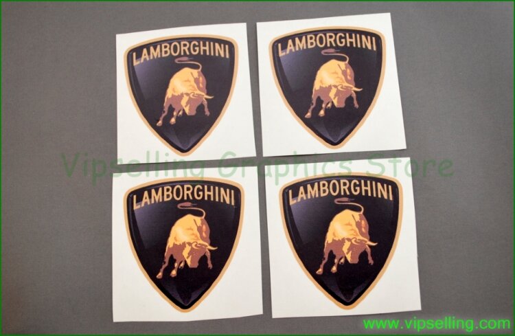 Lamborghini Logos Emblems Laminated Decals Stickers Set | vipselling.com