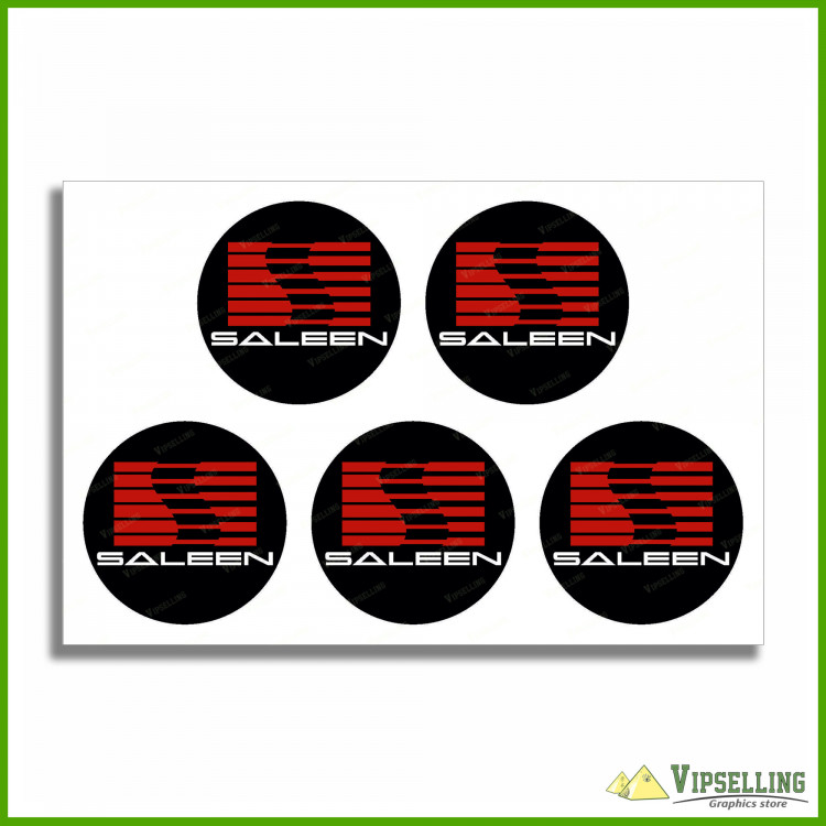 Saleen Ford Mustang Red Wheel Center Caps Decals Kit + Extra Gifts ...