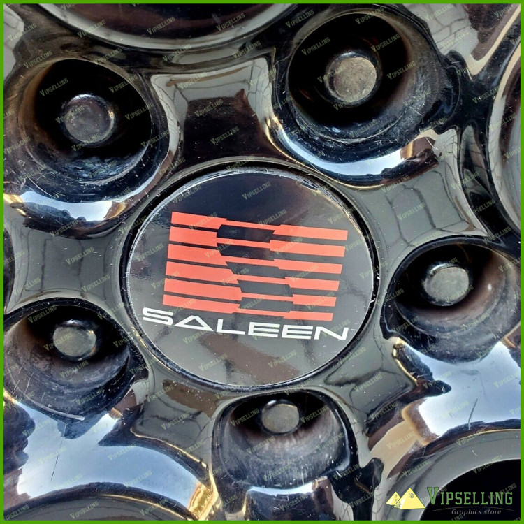 Saleen Ford Mustang Red Wheel Center Caps Decals Kit + Extra Gifts ...