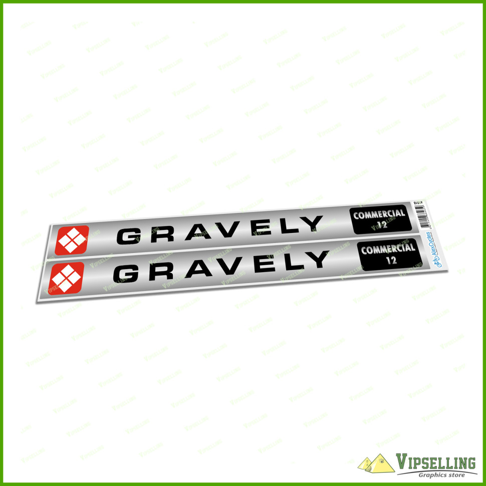 Lg GRAVELY Mower Lawn Tractor Laminated Silver Decals Stickers ...