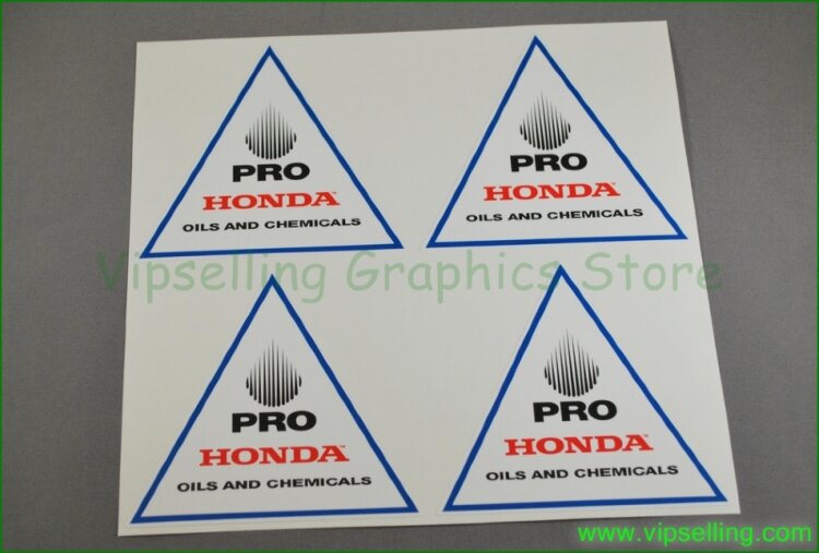 Honda Pro Oils and Chemicals Vinyl Racing Tuning Laminated Decals ...