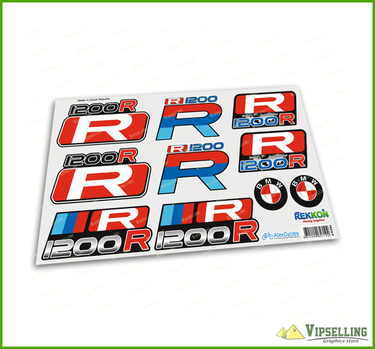 BMW Motorrad Motorsport R1200R Big Laminated Decals Stickers Kit ...