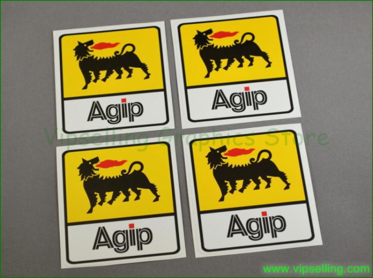 Agip Italian Petrol Gasoline Fuel Oil Diesel Vinyl Decals Emblems