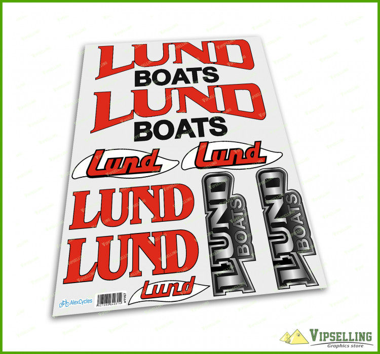 Lund Modern Boats Laminated Vinyl Decals Stickers Emblems Kit ...