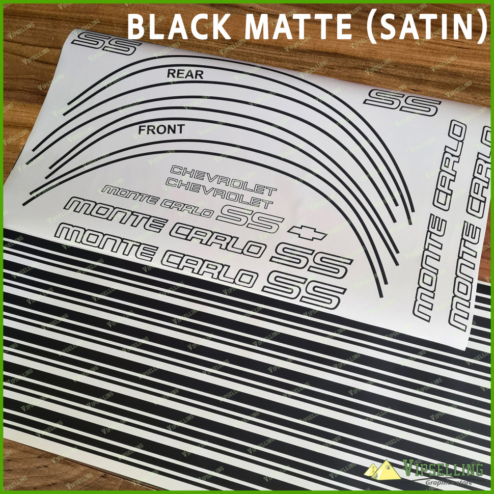 Monte Carlo SS Chevrolet Fully Satin Matte Black 1985-1986 Restoration ...