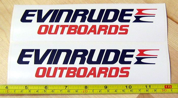 Evinrude Outboards Motors Vinyl Decals Emblems E-TEC