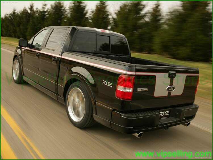 Ford FOOSE Style F-Series F-150 F 150 Racing Rally Stripes Kit with Red ...