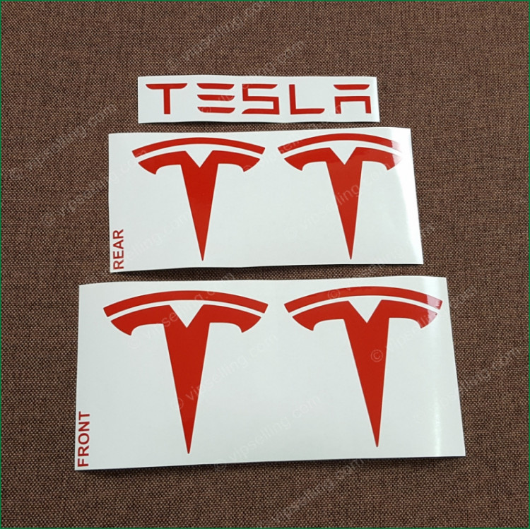 Tesla Model S Nosecone T, Tailgate Logos Accent Insert High Cast Decal ...