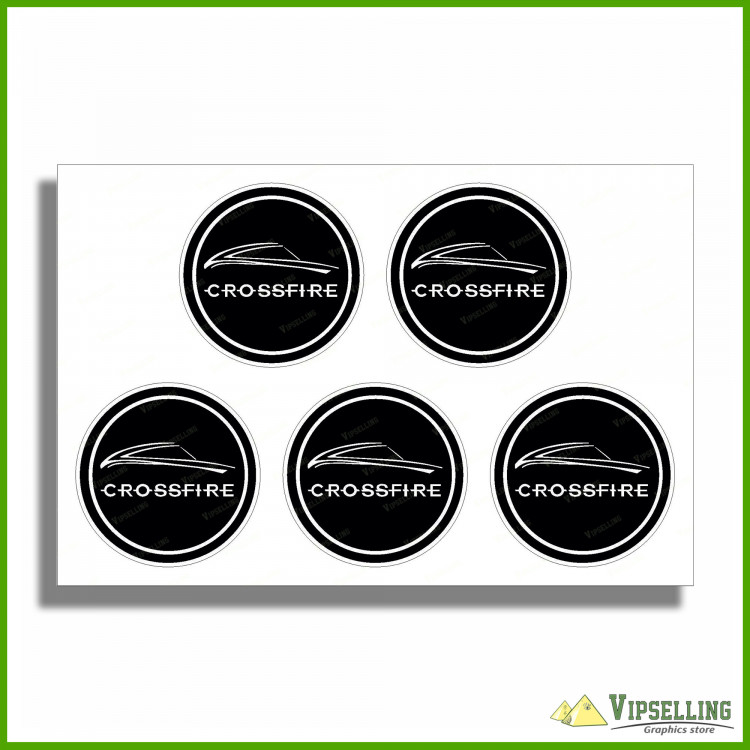 Chrysler Crossfire Wheel Center Cap Gold Silver White Laminated Vinyl ...