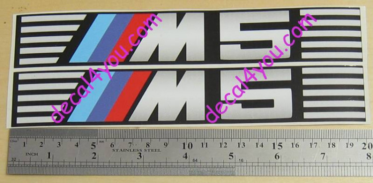 M5 BMW Sport Turbo Tuning Decals Stickers Emblems Logos