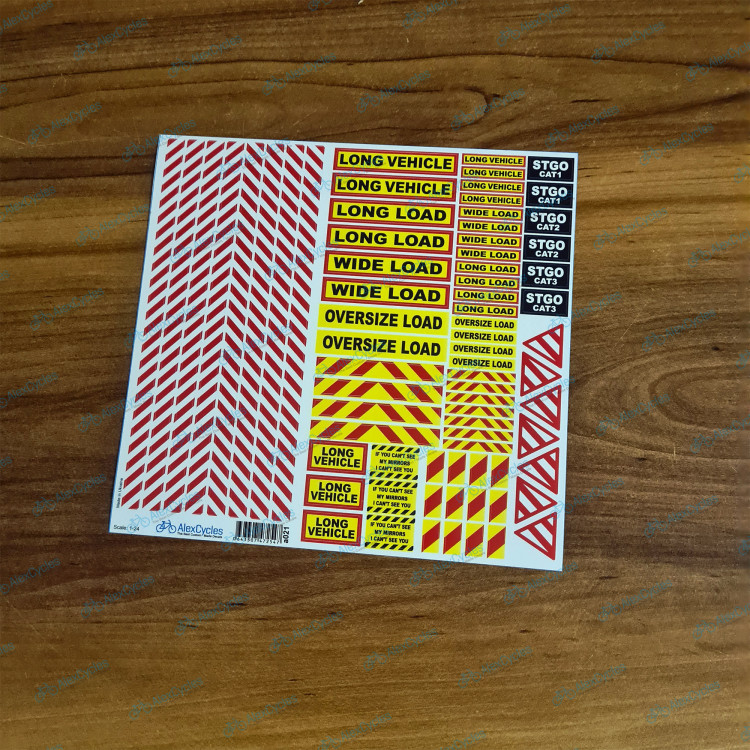 14th Scale Truck Warning Safety Sign Decals Stickers Kit Oversize Wide ...